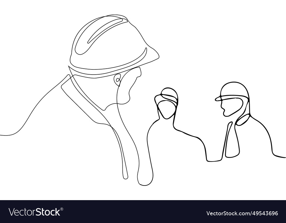 Construction manager and engineer working Vector Image