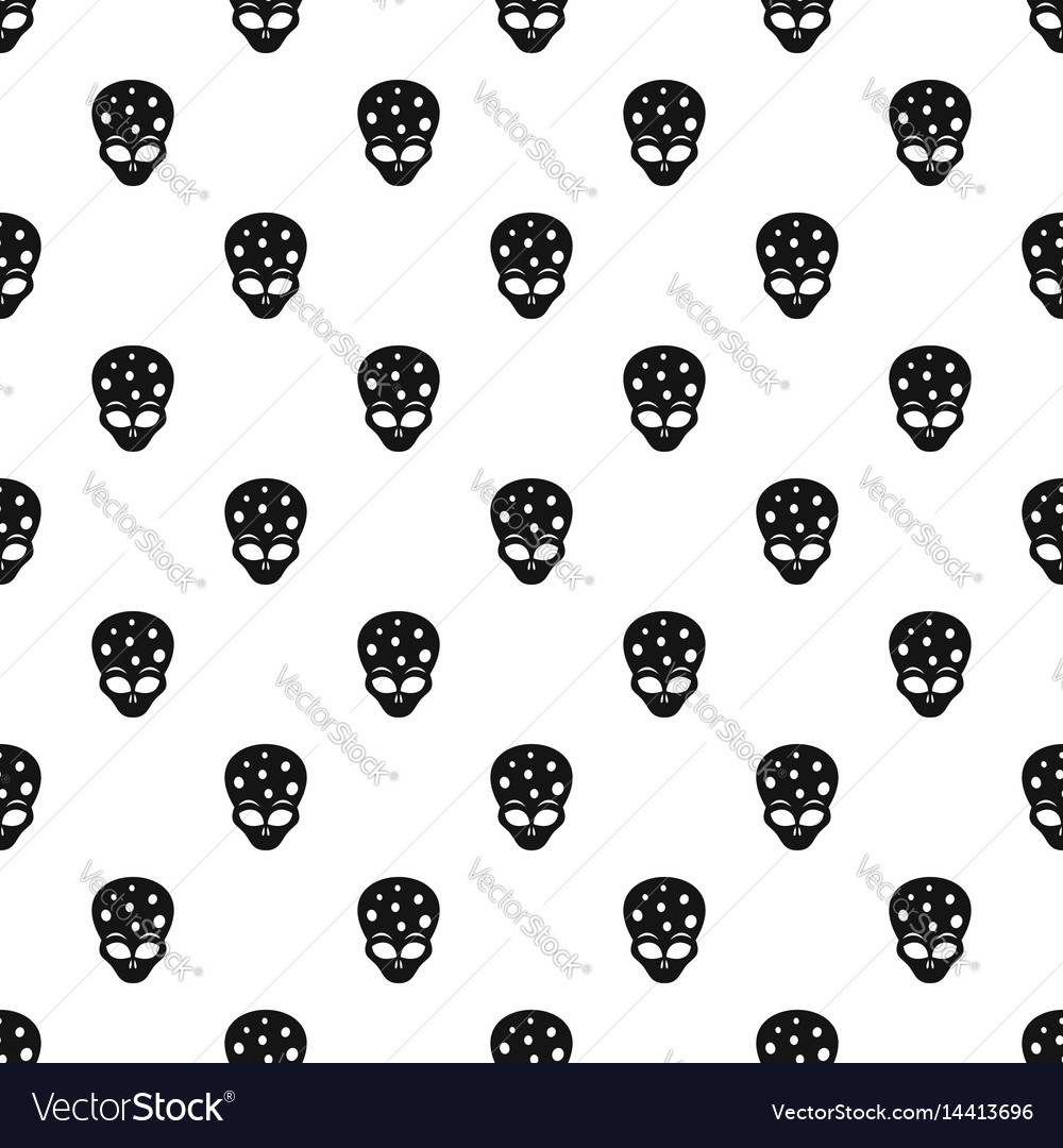Extraterrestrial alien head pattern Royalty Free Vector