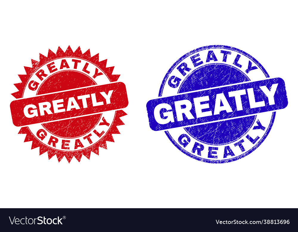 Greatly rounded and rosette watermarks Royalty Free Vector