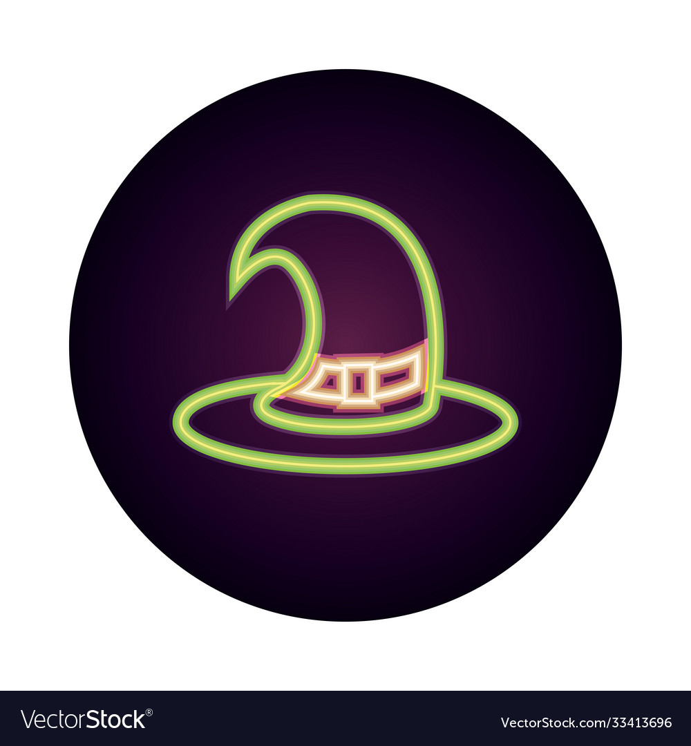 Happy halloween witch hat with strap trick Vector Image