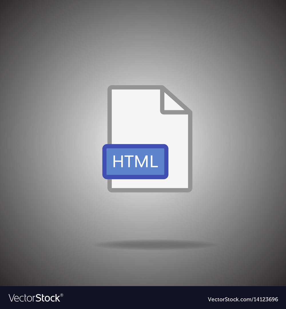 Html icon html format symbol html sign Royalty Free Vector