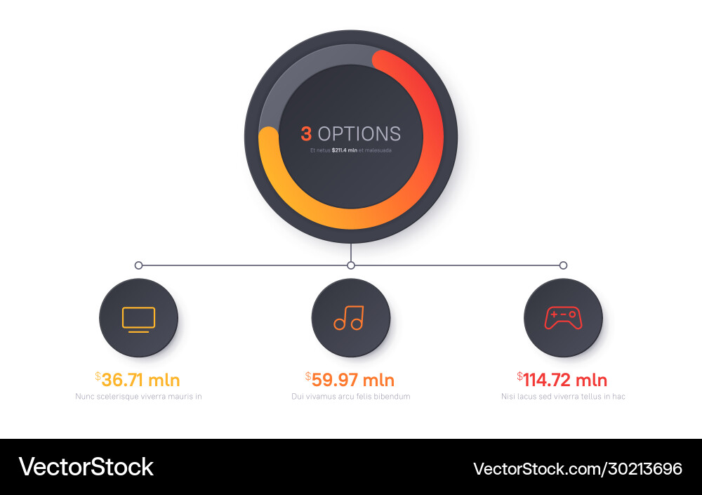 Presentation infographic structure chart Vector Image