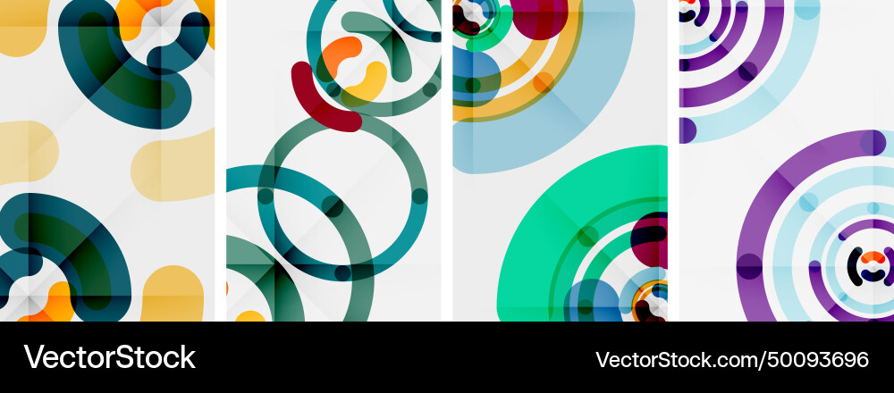 Set of colorful circle backgrounds Royalty Free Vector Image