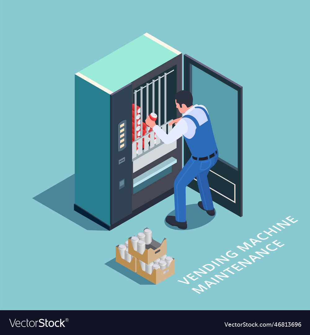 Vending machine replenishment composition Vector Image