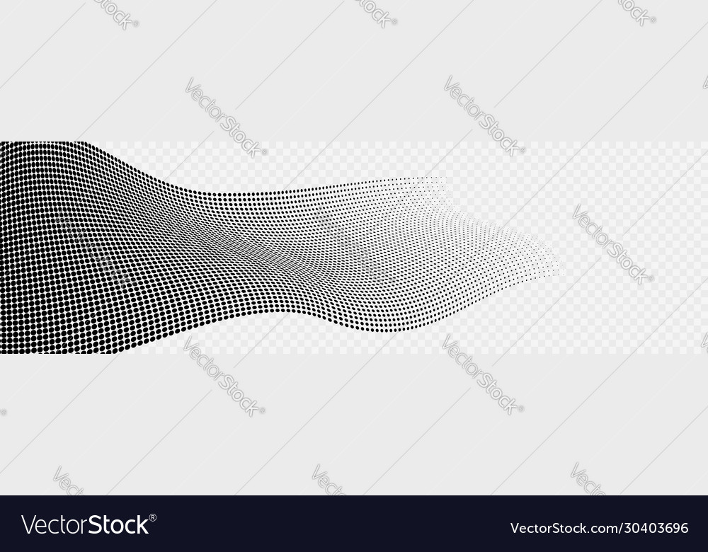 Warped halftone gradient background design element
