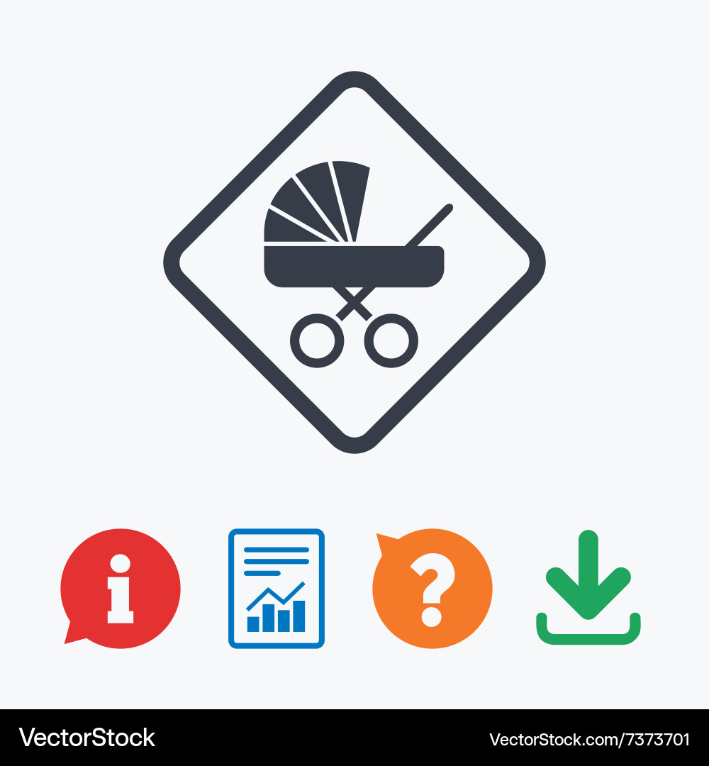 Baby on board sign icon infant caution symbol Vector Image