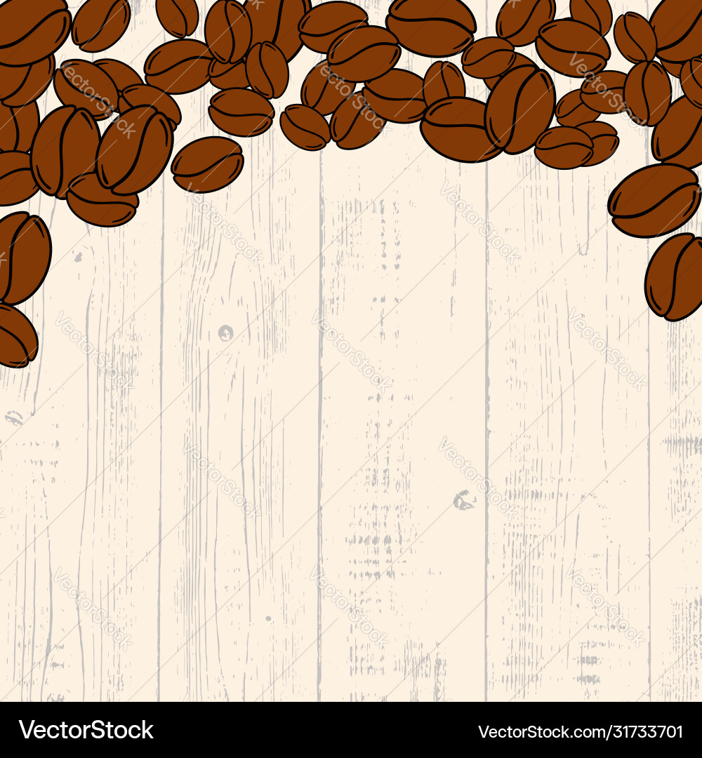 Blank coffee beans frame Royalty Free Vector Image
