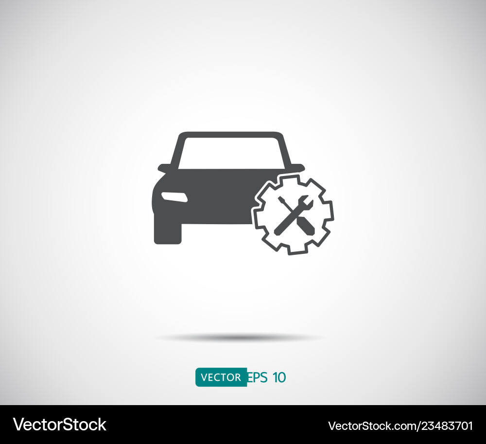Car service icon auto repair flat maintenance Vector Image