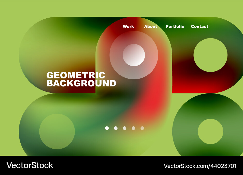 Circles and round shapes landing page abstract Vector Image