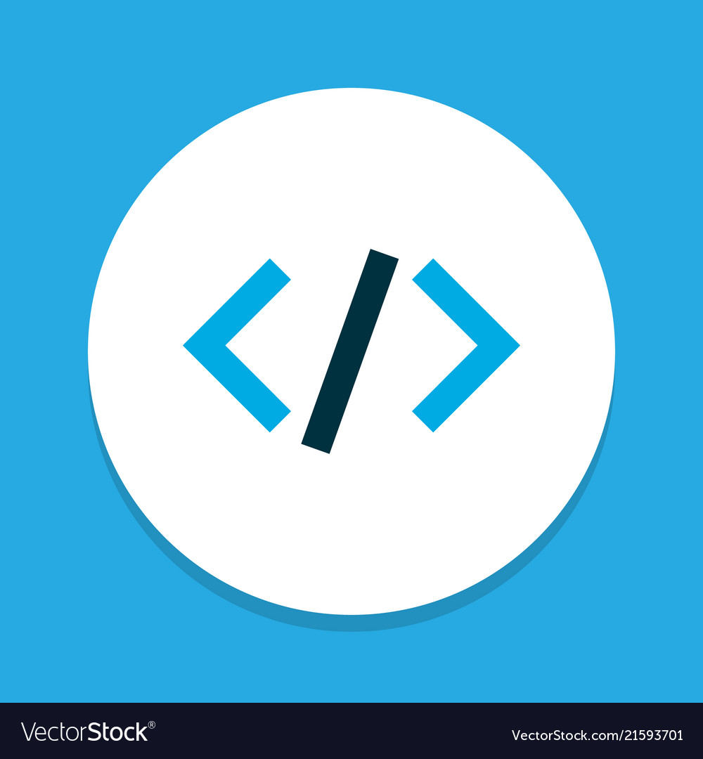 Code icon colored symbol premium quality isolated Vector Image