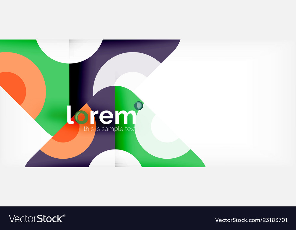 Colorful trendy geometric shapes background Vector Image