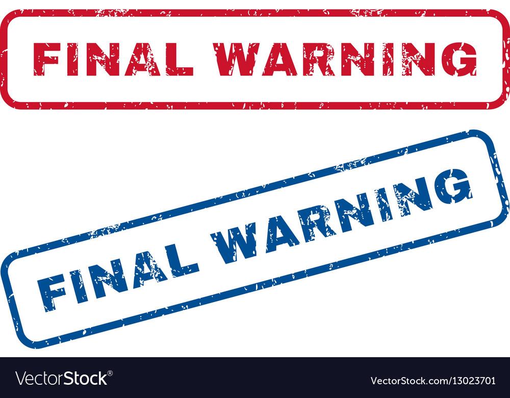 Final Warning Rubber Stamps Royalty Free Vector Image