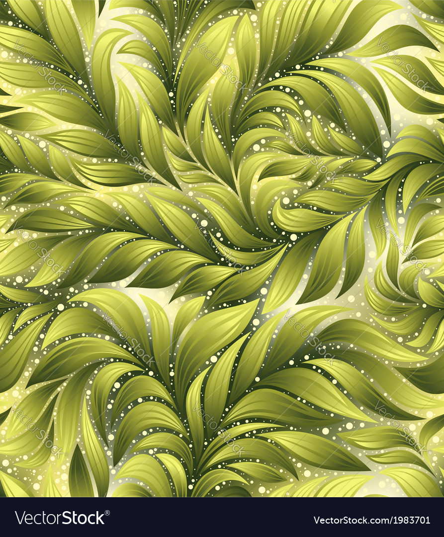Green leaf seamless pattern Royalty Free Vector Image