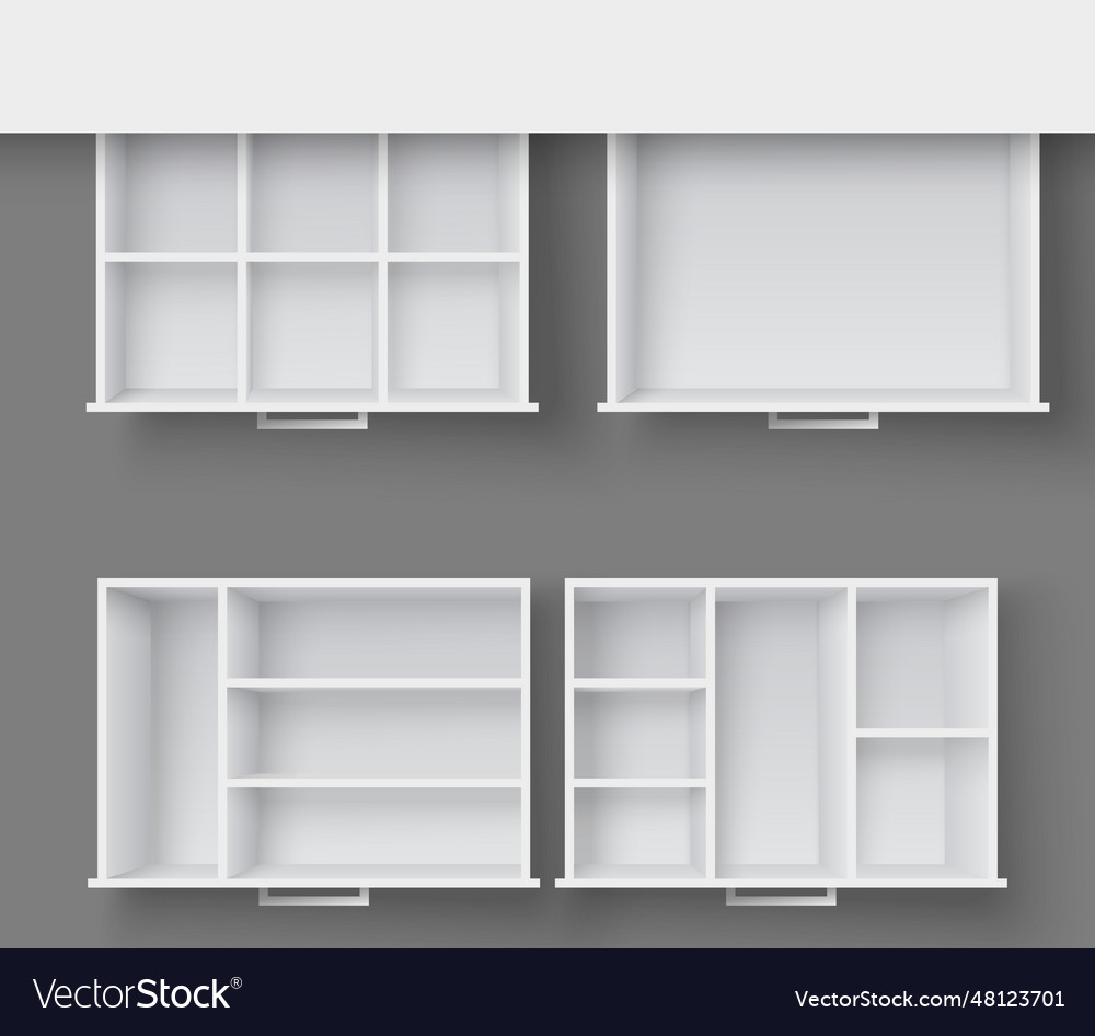Pull out sliding box inner container isolated Vector Image