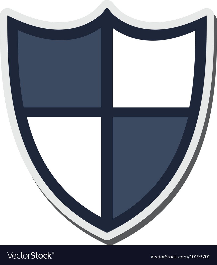 Single shield icon Royalty Free Vector Image - VectorStock