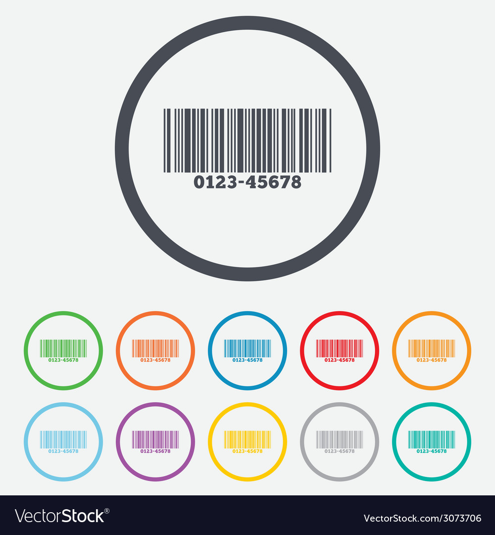 Bar code sign icon scan code symbol Royalty Free Vector