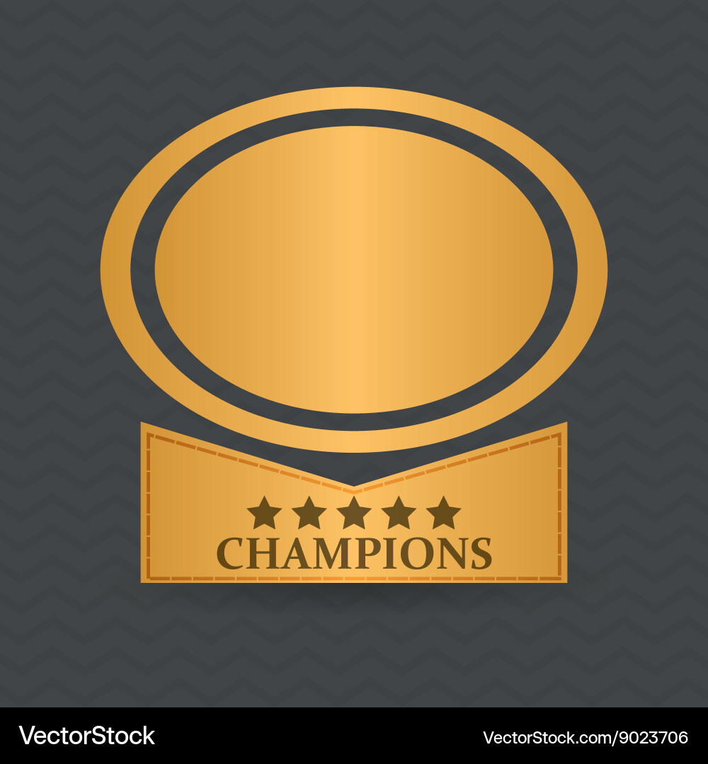 Champion design winner icon colorful Royalty Free Vector