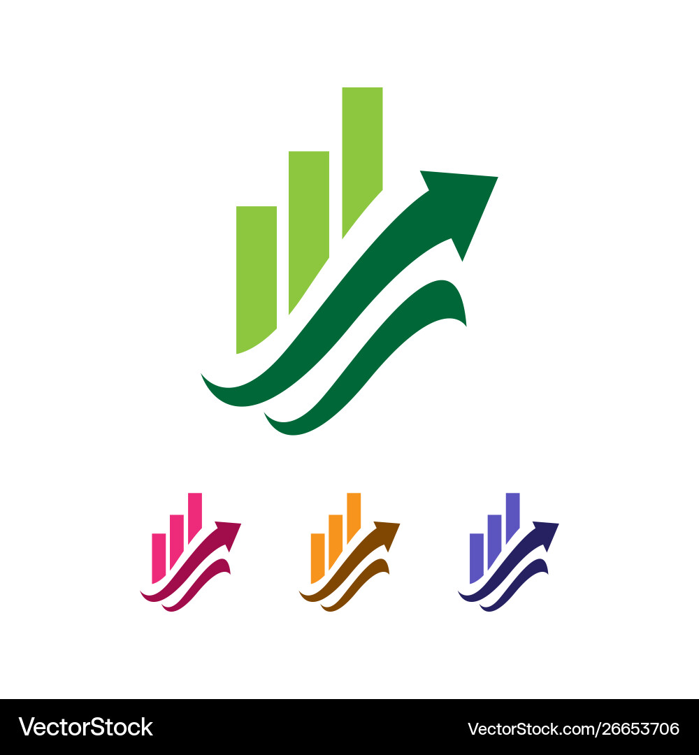 Chart with arrow up an abstract business Vector Image