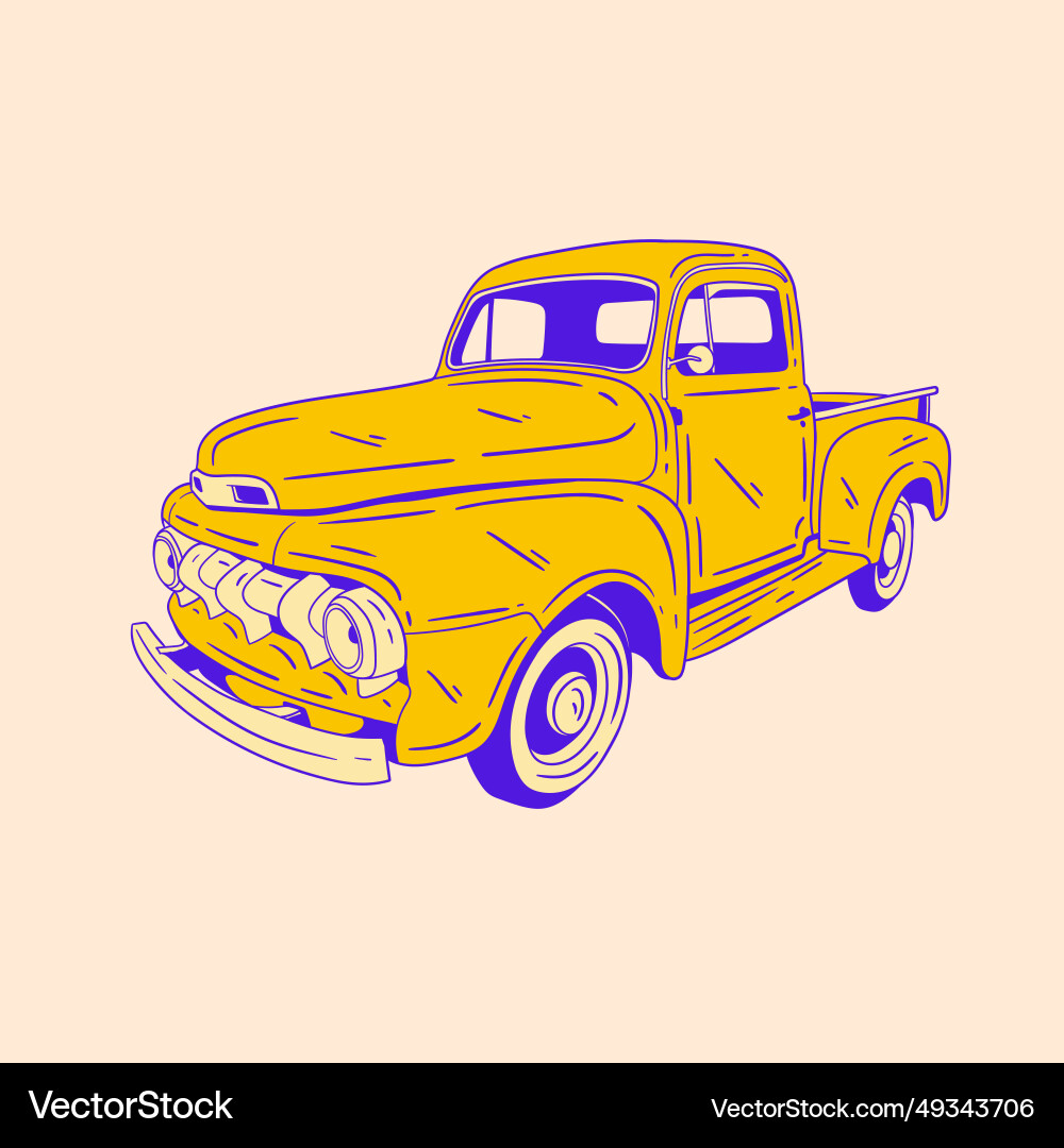 Classic retro car design 23 Royalty Free Vector Image
