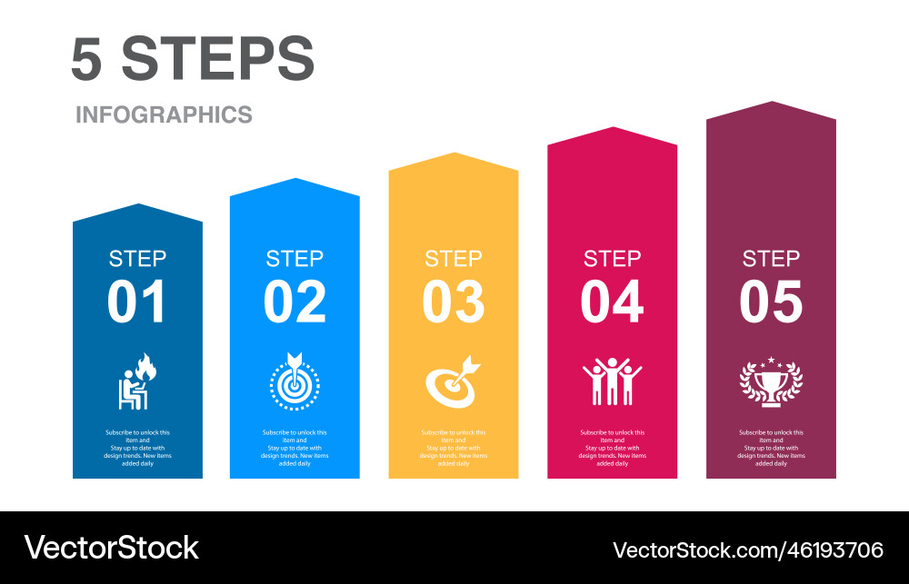 Hard work objective goal success reward icons Vector Image