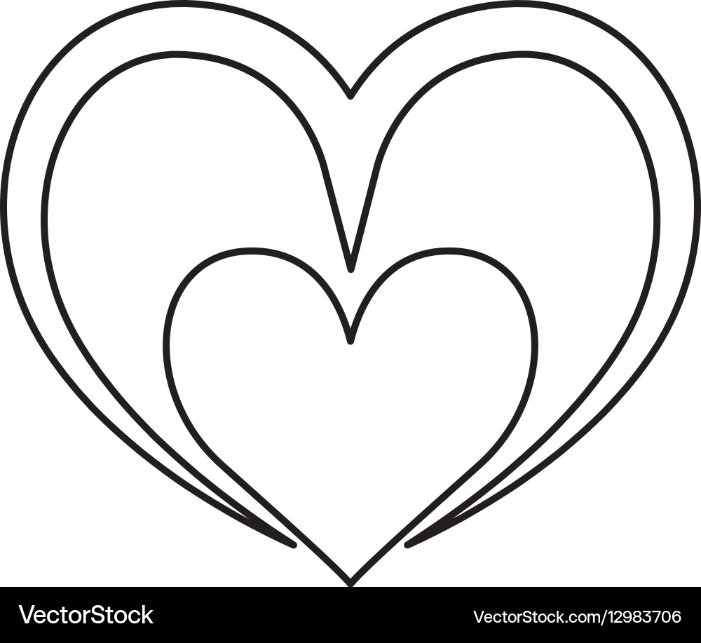 Heart and love ornament Royalty Free Vector Image