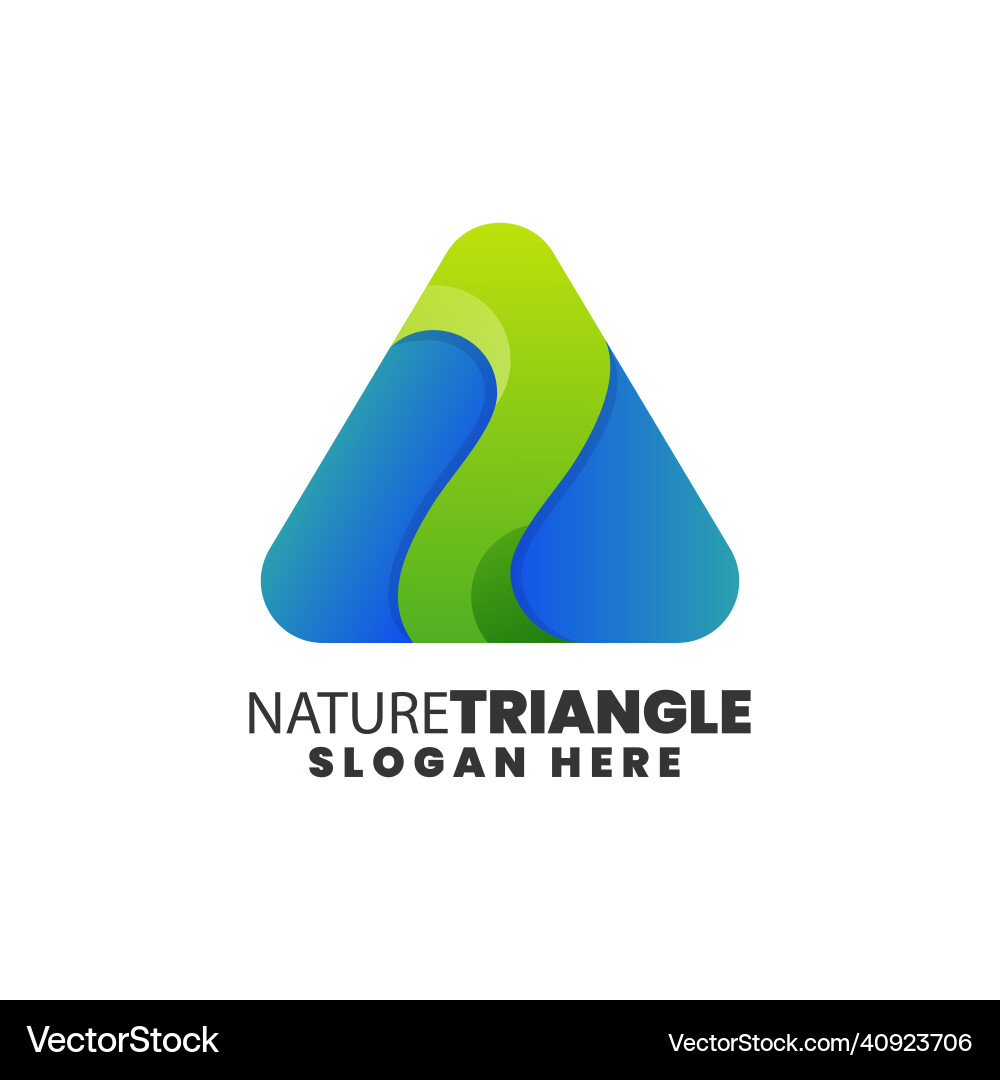 Logo Triangle Gradient Colorful Style Royalty Free Vector