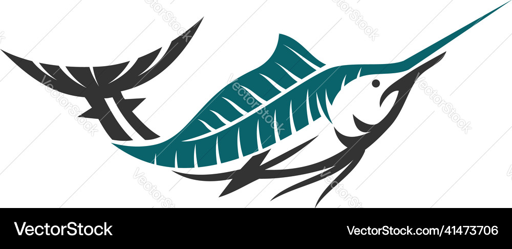 Marlin fish business icon brand identity Vector Image