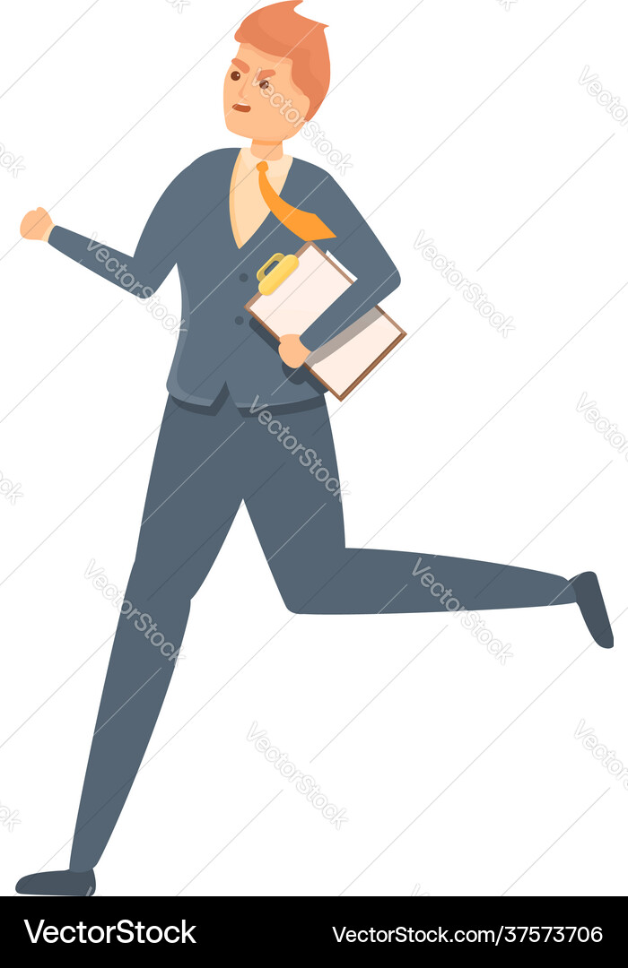 People Rushing Cartoon
