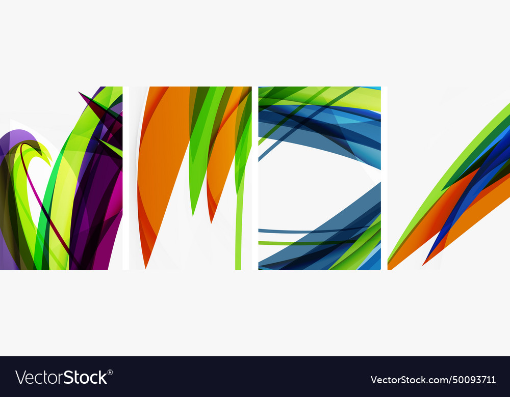 Abstract colorful wave posters for wallpaper Vector Image