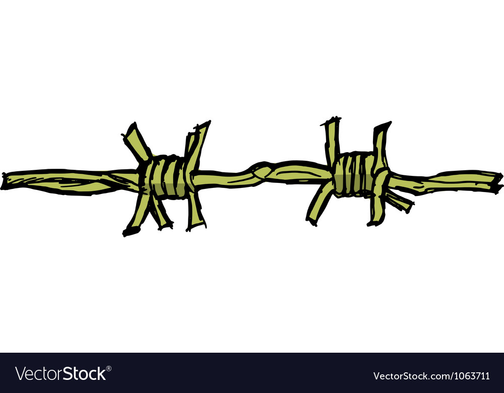 Barbed wire Royalty Free Vector Image - VectorStock