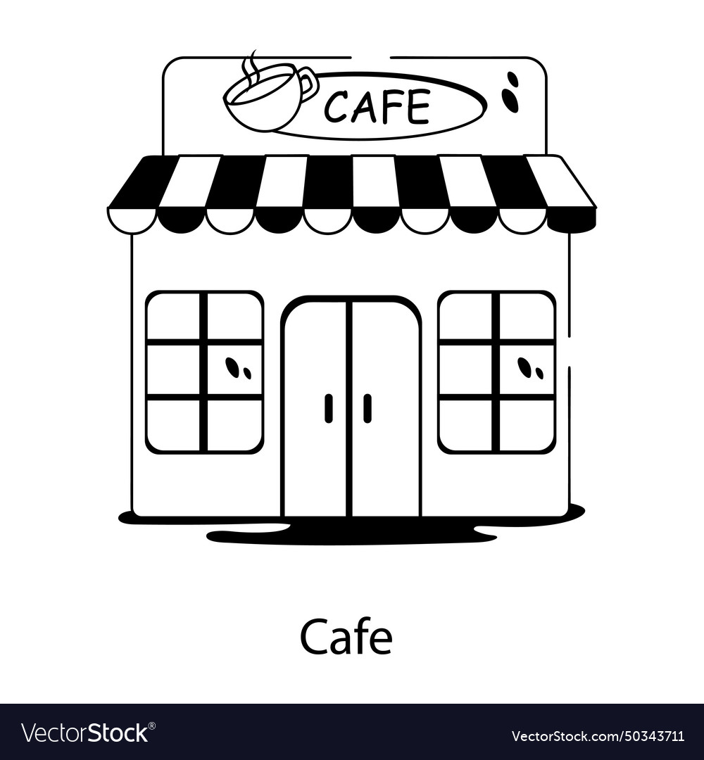 Cafe Royalty Free Vector Image - VectorStock