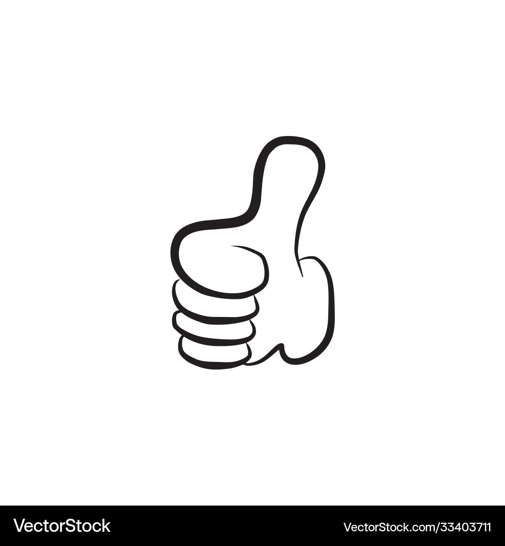 Good rate logo with hand thumb up design template Vector Image
