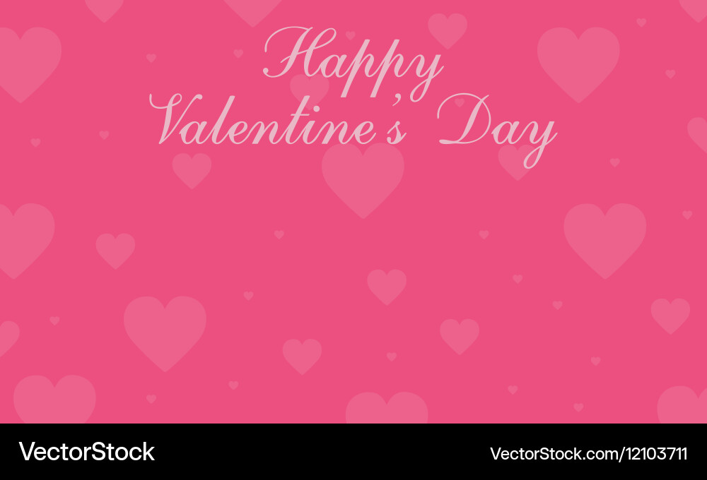 On pink background valentine greeting card Vector Image