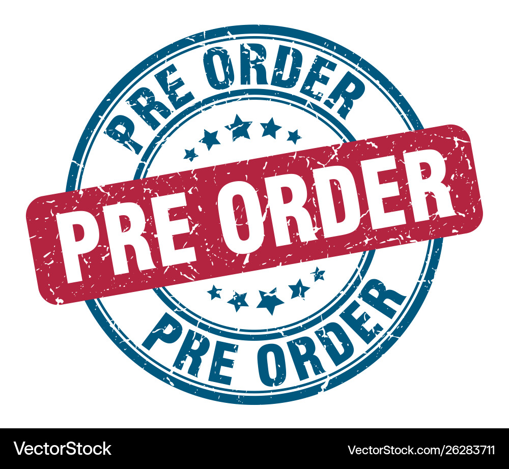 Pre order stamp round grunge sign Royalty Free Vector Image