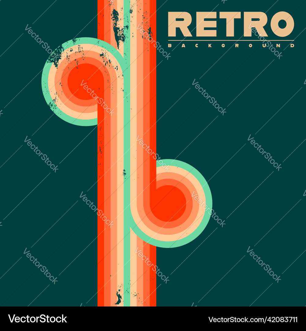 Retro design background with vintage grunge Vector Image