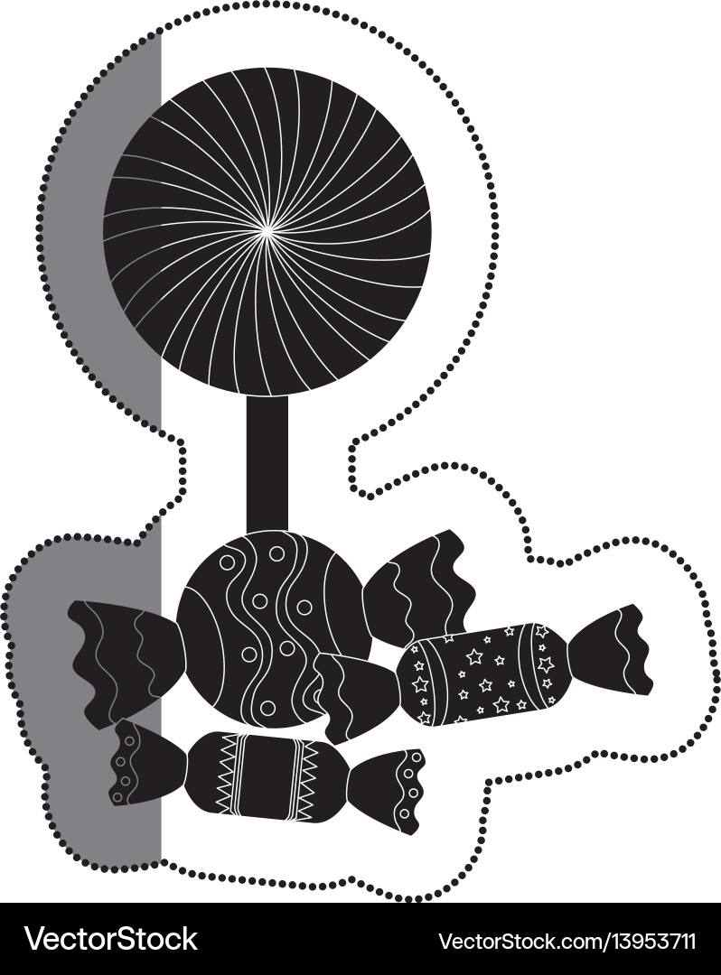 Sweet candies isolated icon Royalty Free Vector Image