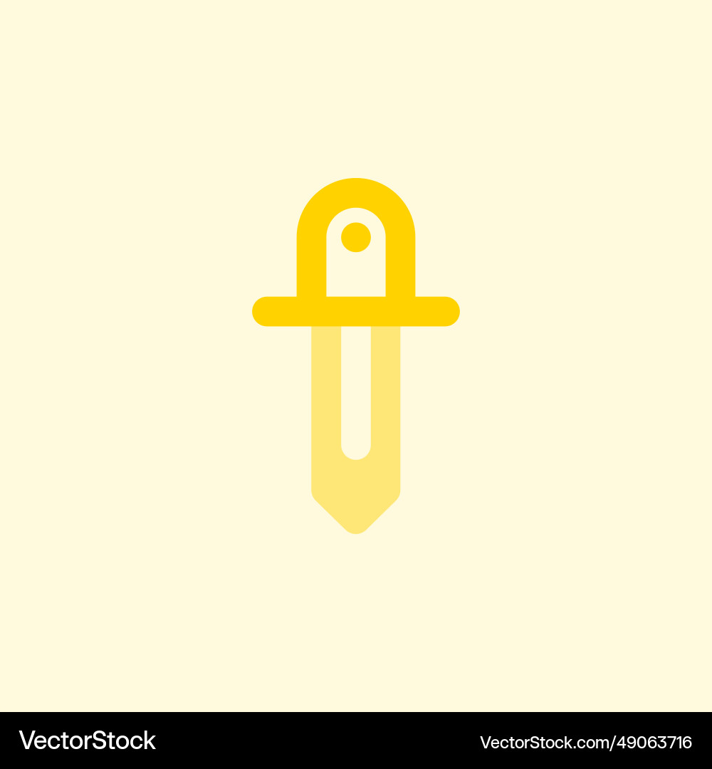 Antique knife with a wooden handle Royalty Free Vector Image