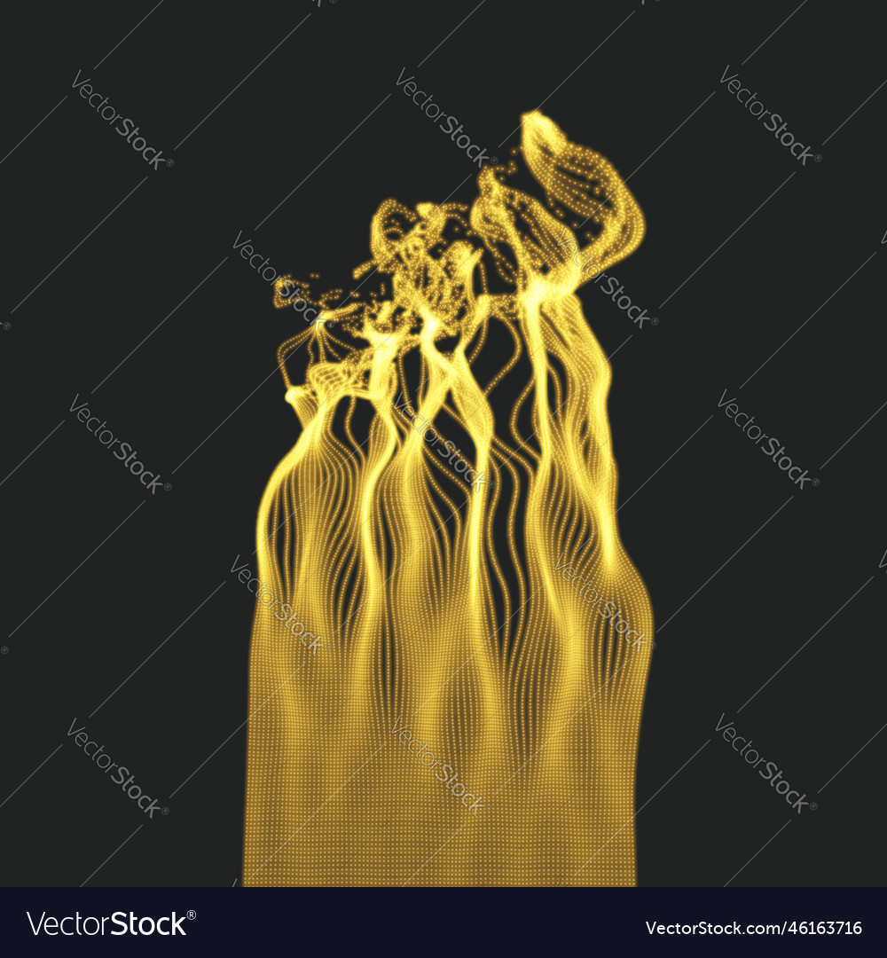 Array with dynamic emitted particles water splash Vector Image