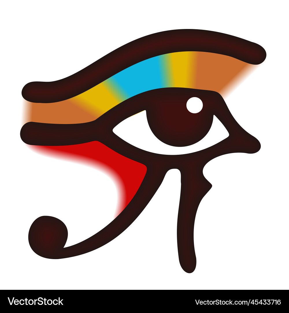 Egyptian eye sign isolated Royalty Free Vector Image