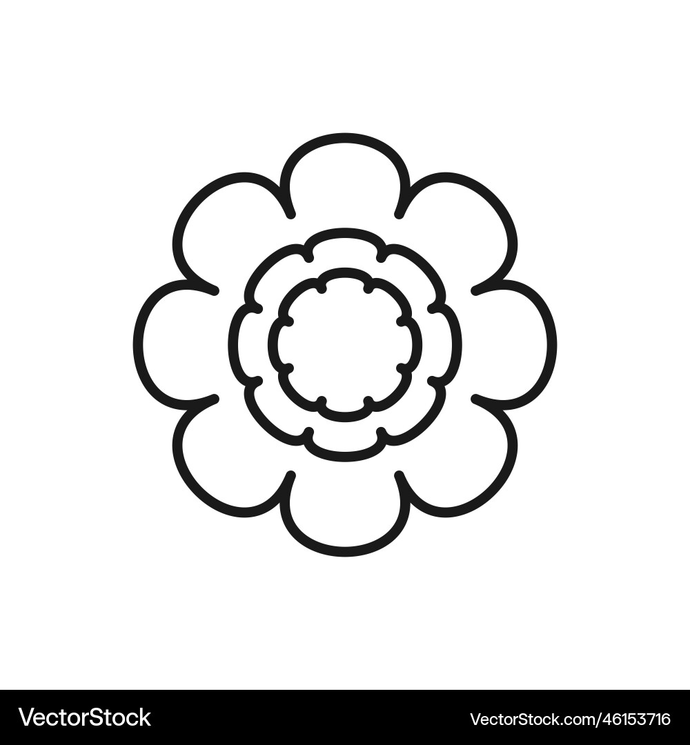 Flower icon in trendy flat style isolated Vector Image