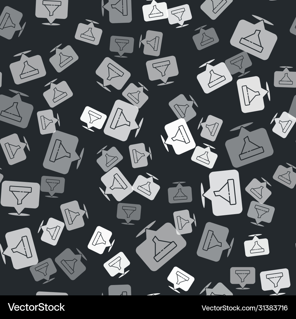 Grey location with sales funnel icon isolated Vector Image