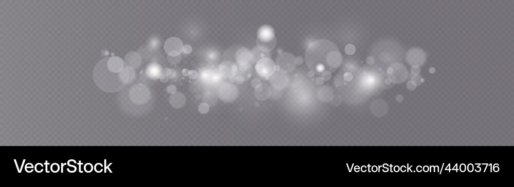 Light bokeh effect flare sparkle white png dust Vector Image
