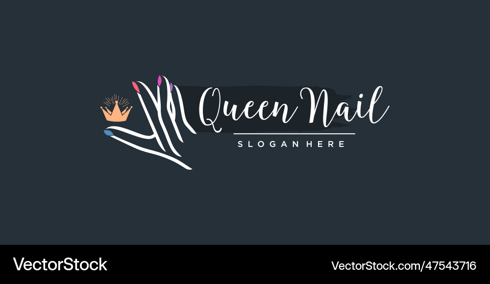 Nail logo design with fresh and unique idea Vector Image
