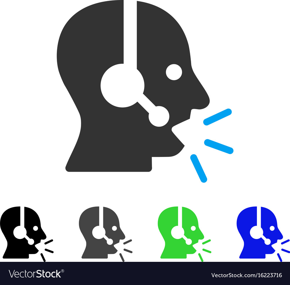 Operator message flat icon Royalty Free Vector Image