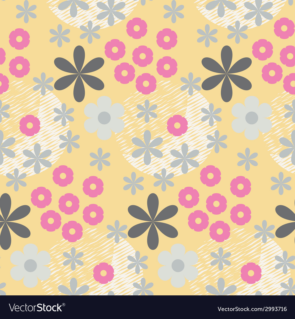 Seamless pattern - simple flower background Vector Image