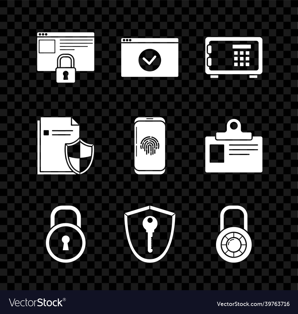 Set secure your site with https ssl safe lock Vector Image