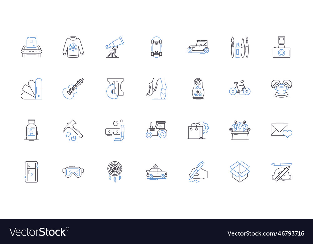 Supplier line icons collection reliability Vector Image Supplier line icons collection reliability Vector Image