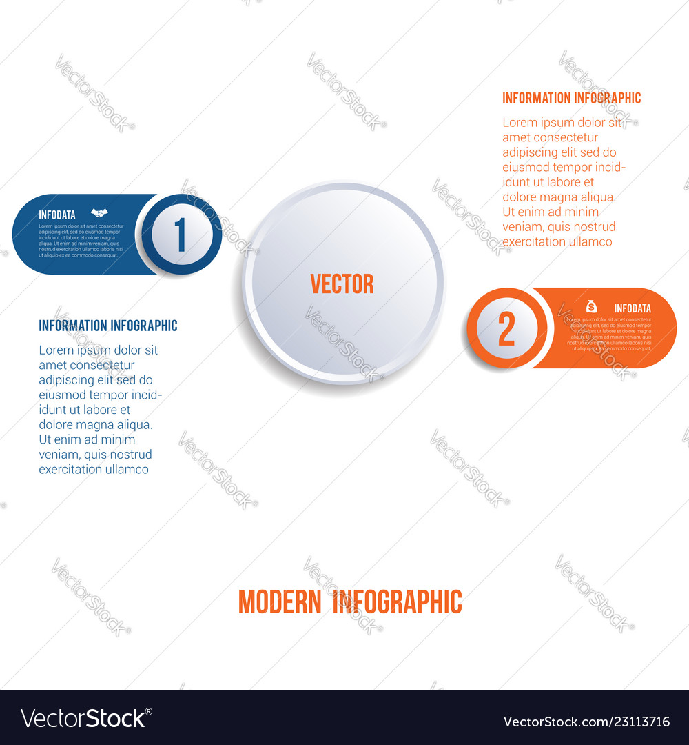 Visualization of business presentations by modern Vector Image