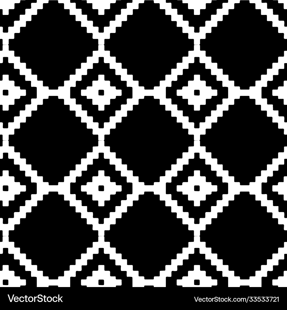 Abstract seamless pattern with black and Vector Image
