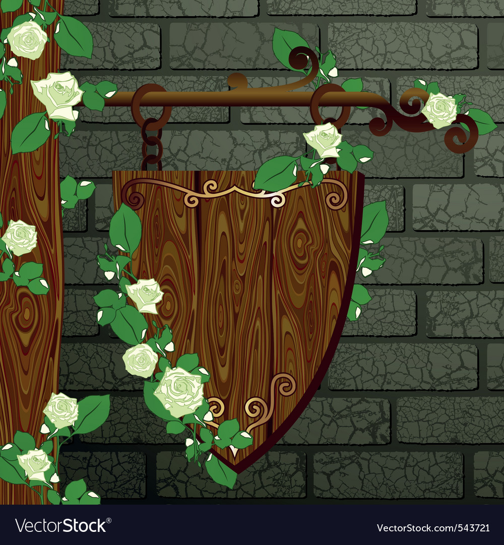 Background with board Royalty Free Vector Image